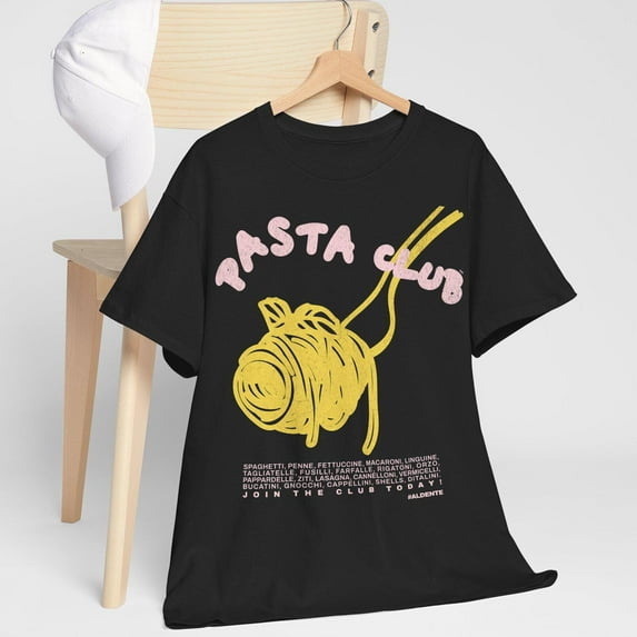 Food Shirt Retro Pasta Club Tee – Spaghetti Graphic Shirt, Unisex Heavy ...