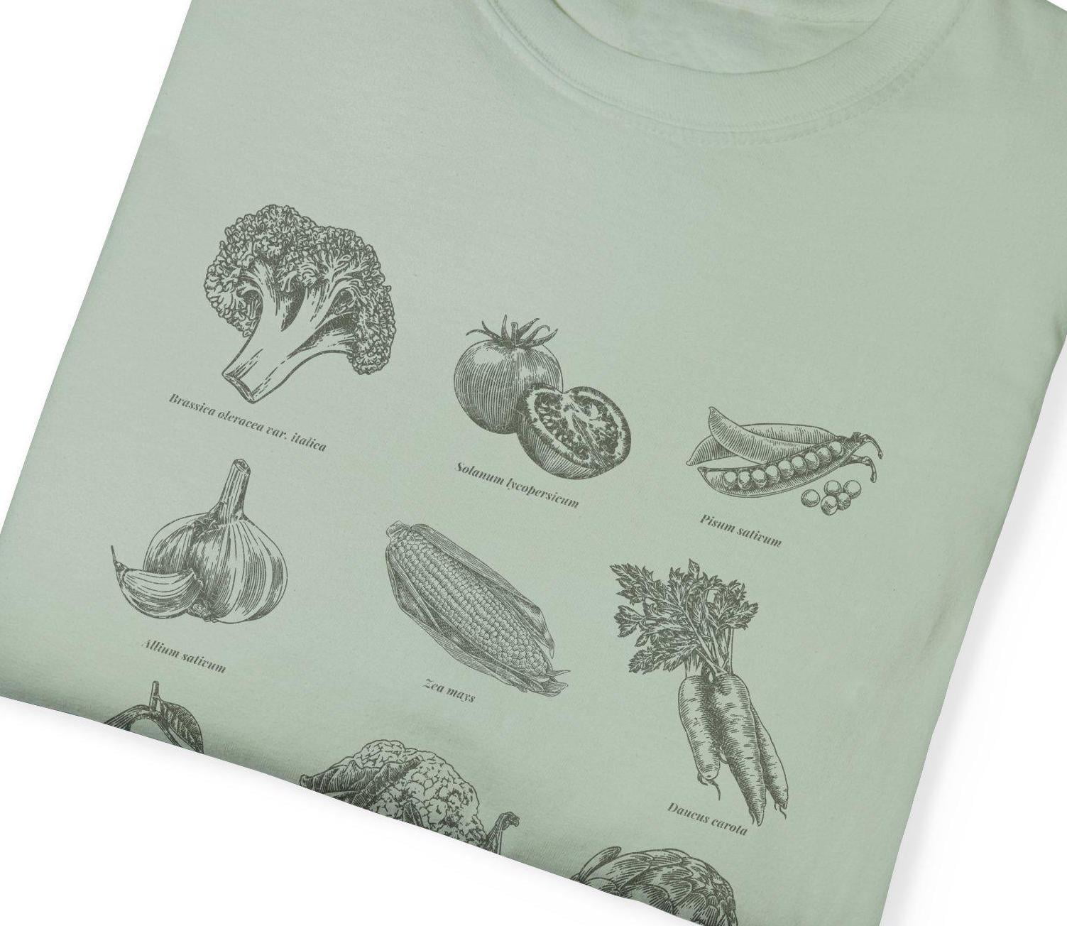 Food Shirt Unisex Tee, Latin Botanical Design, Gift for Gardeners Plant ...