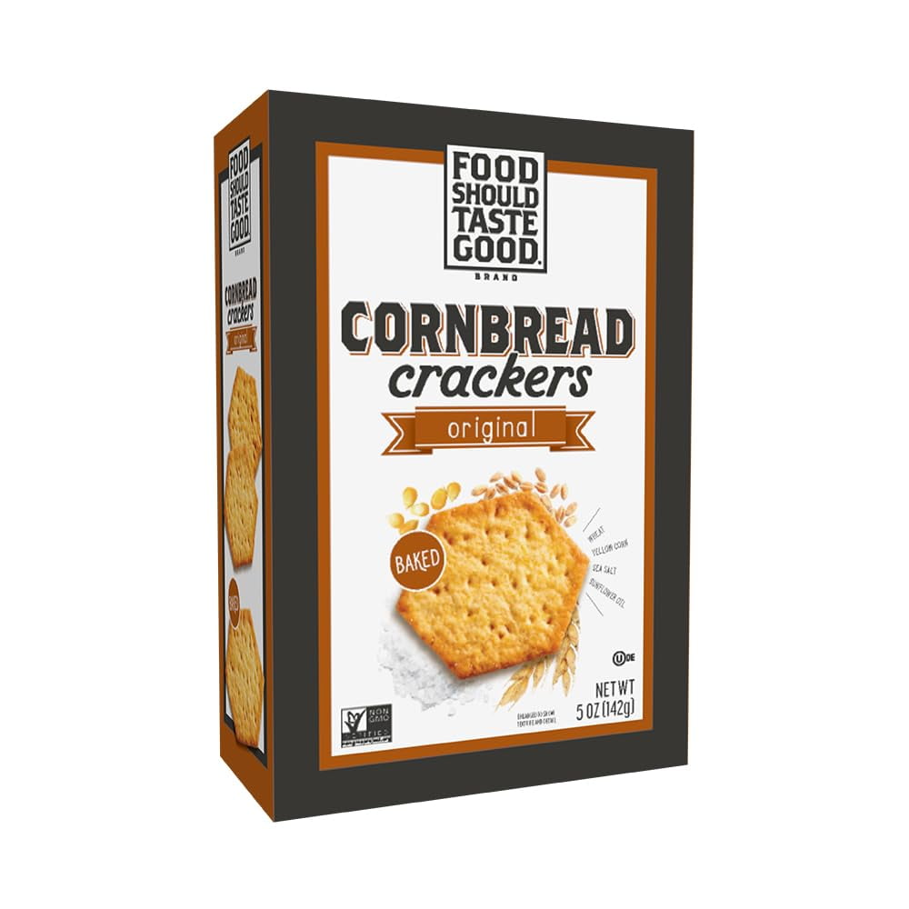Food Should Taste Good Original Cornbread Crackers, 5 OZ (Pack - 6 ...