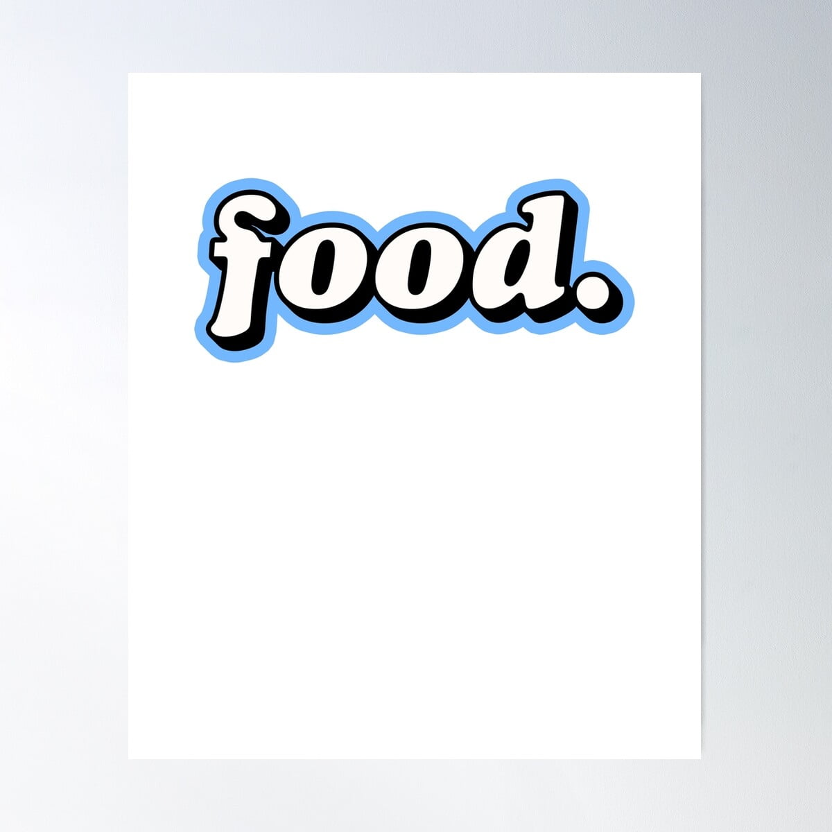 Food Simple Groovy Blue Hangry Poster Wall Art, Modern Wall Decor For Living Room Bedroom, 16x24 ...