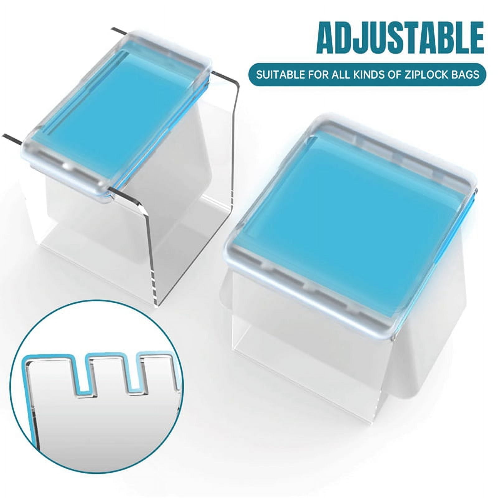 Food Storage Bag Holder for Zipper Closure Bag,Baggy Rack Stand/Freezer ...