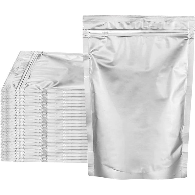 Food Storage Bags, 30 Pcs Resealable Mylar Bags, 9x14 in Containers ...