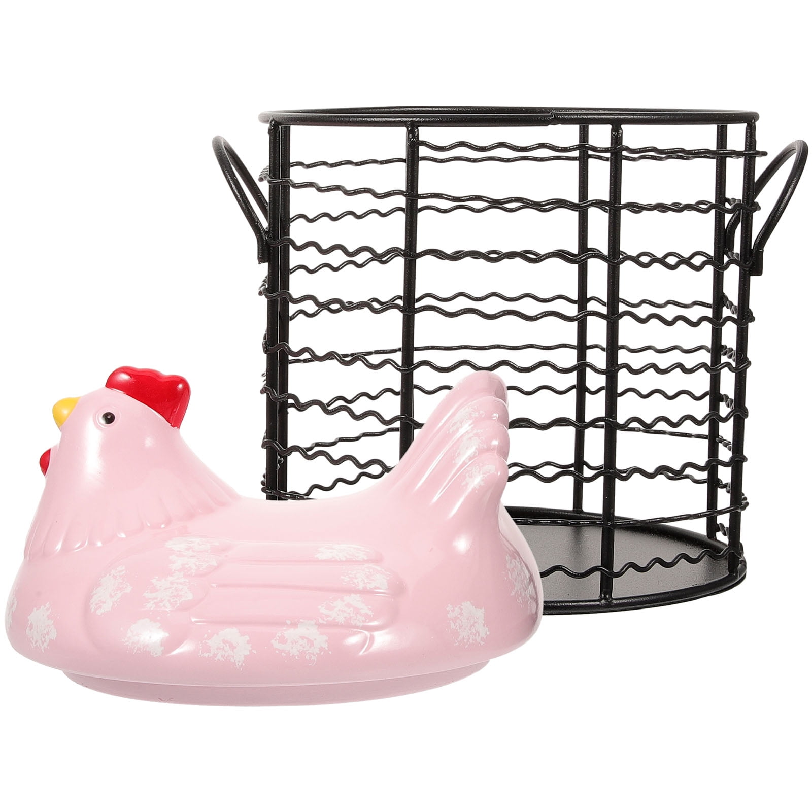 Food Storage Basket Chicken Shaped Egg Hen Hamper Eggs Container ...