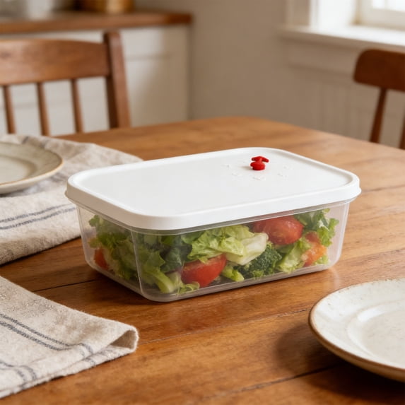 Food Storage Box Set - Stackable Plastic Containers, Transparent ...