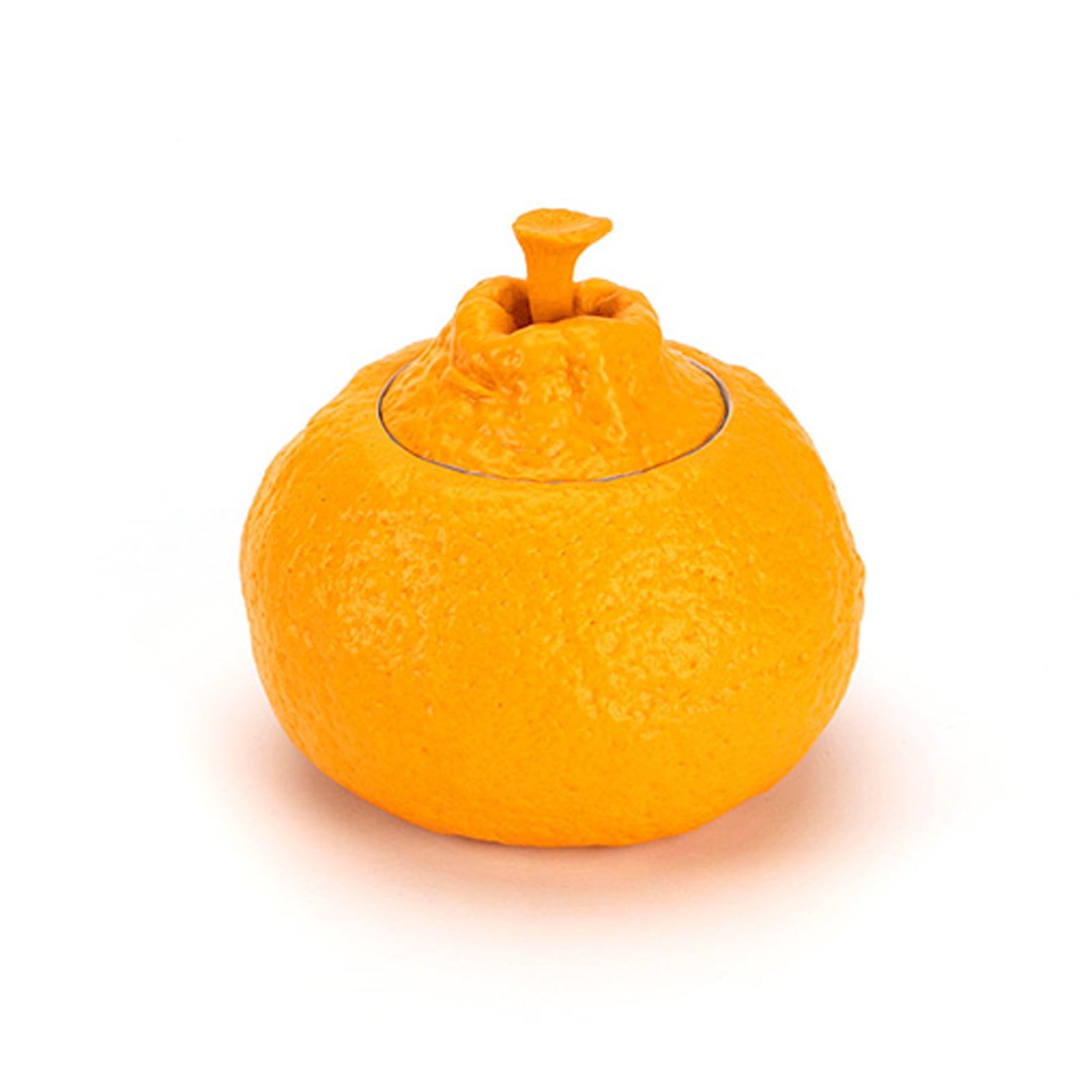 Food Storage Canister Ceramic Tea Jar Tangerine Shape Tea Tins ...