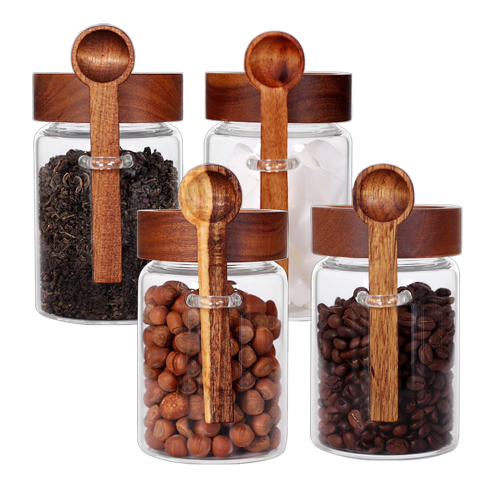 Food Storage Canisters XLW16OZ*4 16 Oz Set of 4 for Loose Leaf Tea ...
