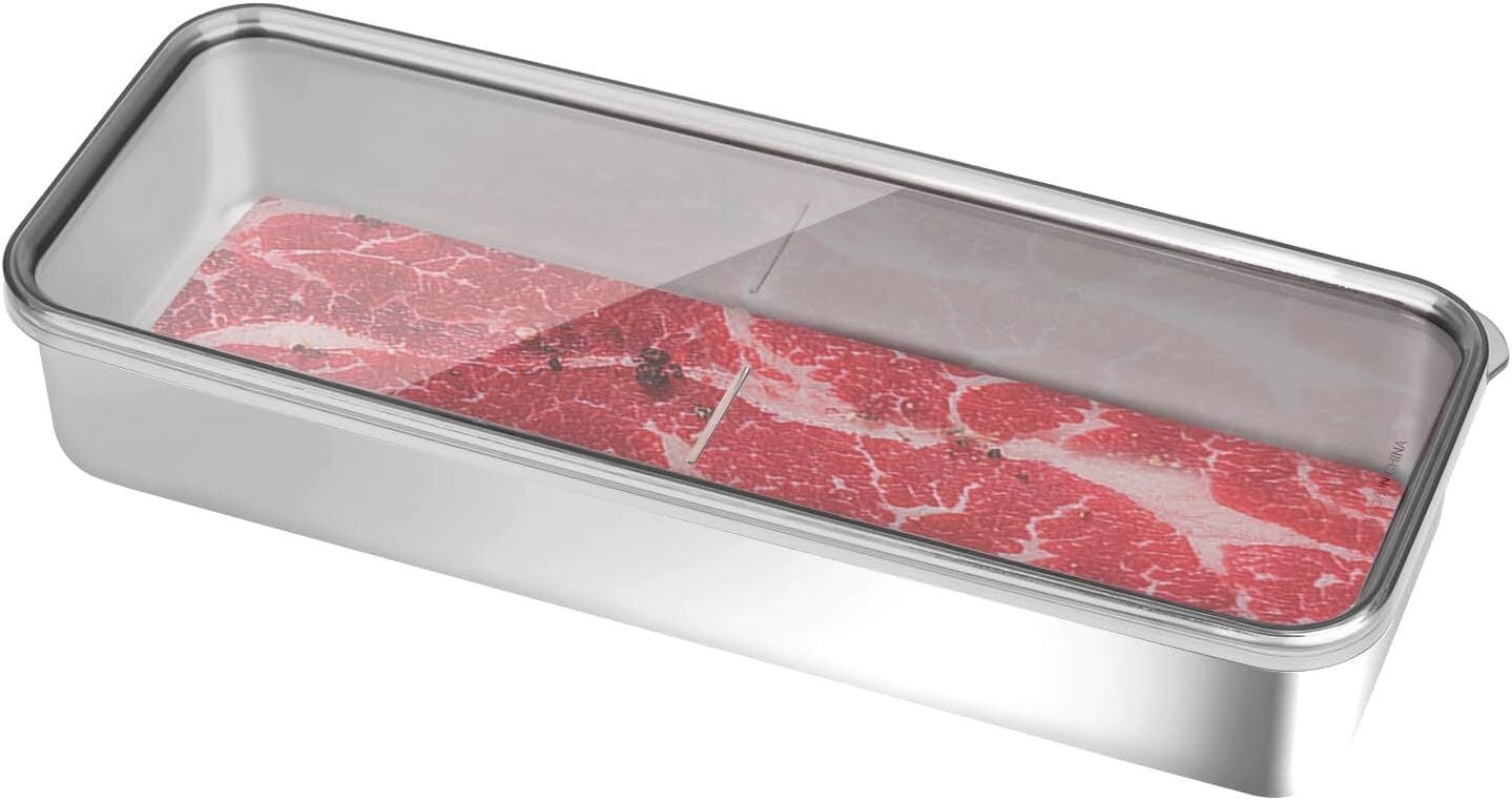 Food Storage Container, 304 Stainless Steel Bacon Container for ...