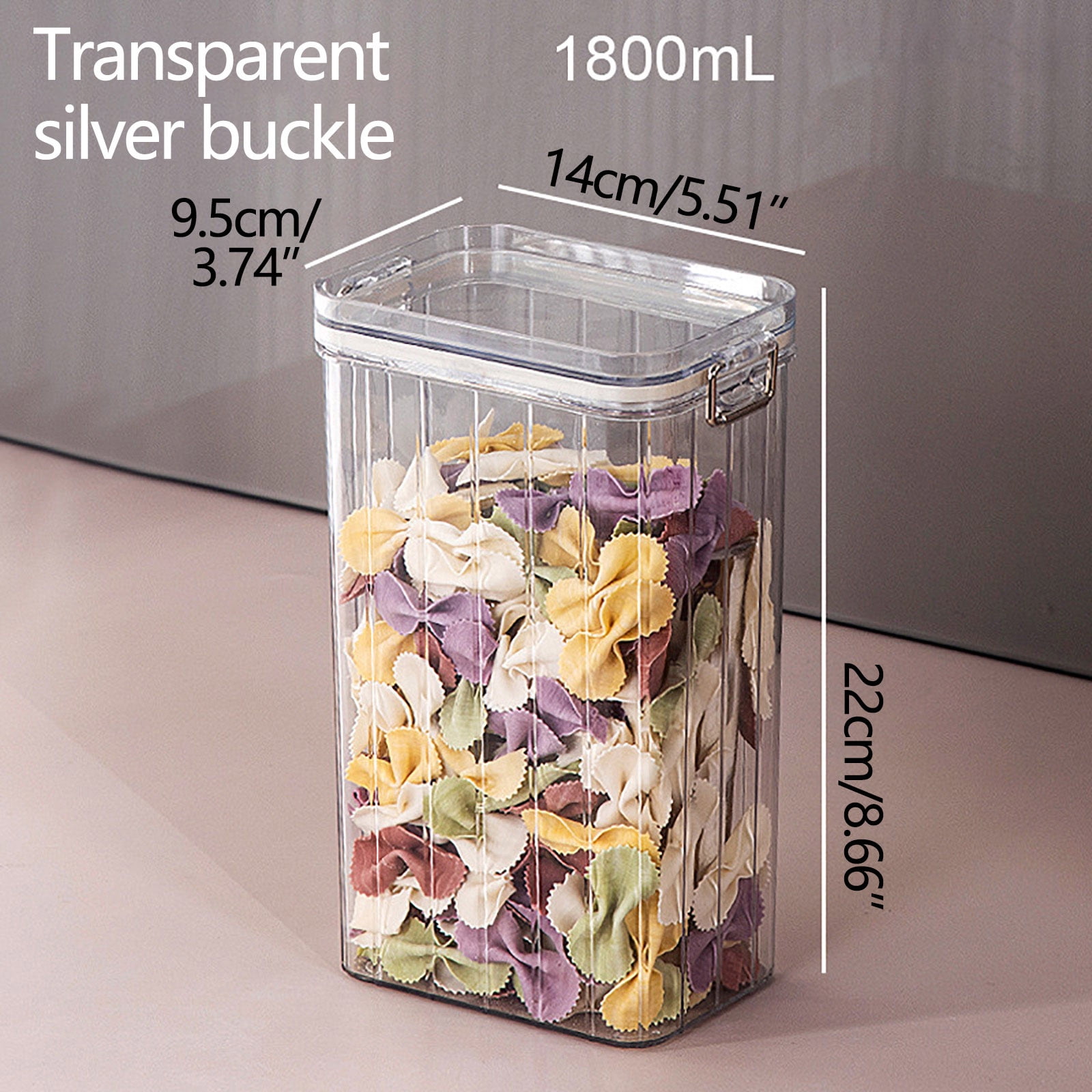 Food Storage Container with Airtight Lids, Large Capacity, Pantry ...