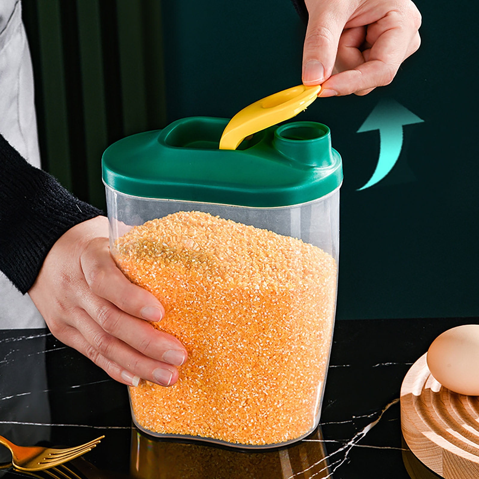 Food Storage Container with Lids and Pour Spout BPA Free Airtight ...