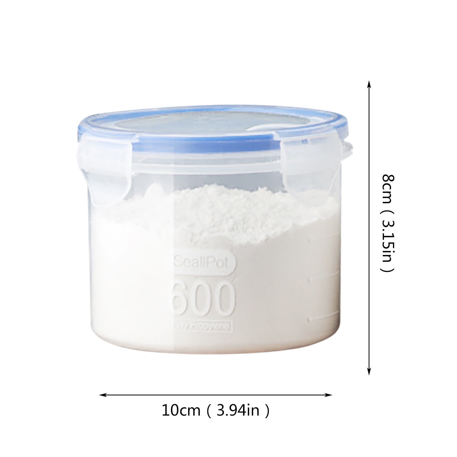 Food Storage Container,Round Clear Food Container with Lid,Kitchen ...
