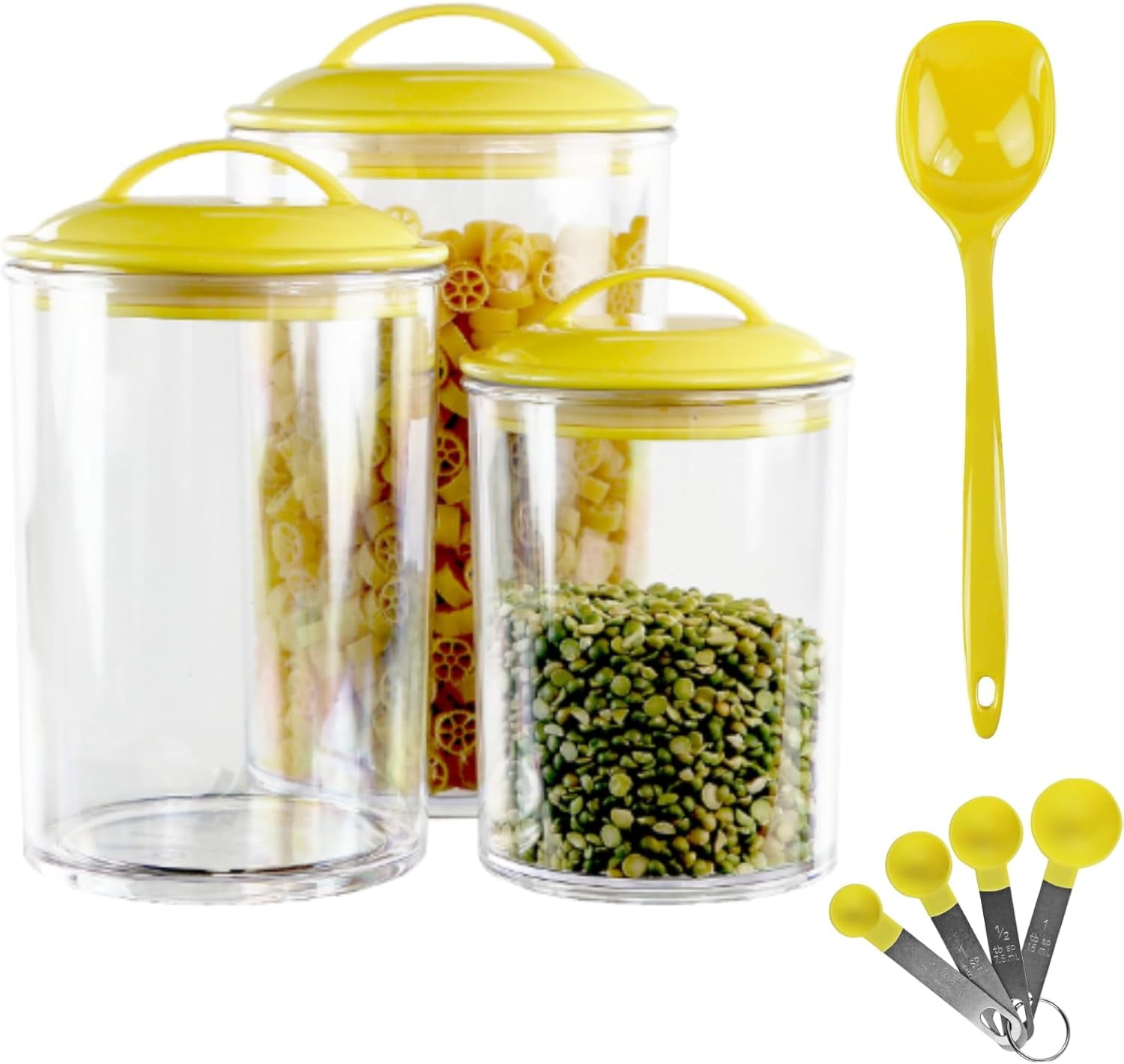 Food Storage Container Set 3 piece, BPA Free Airtight Canisters for ...