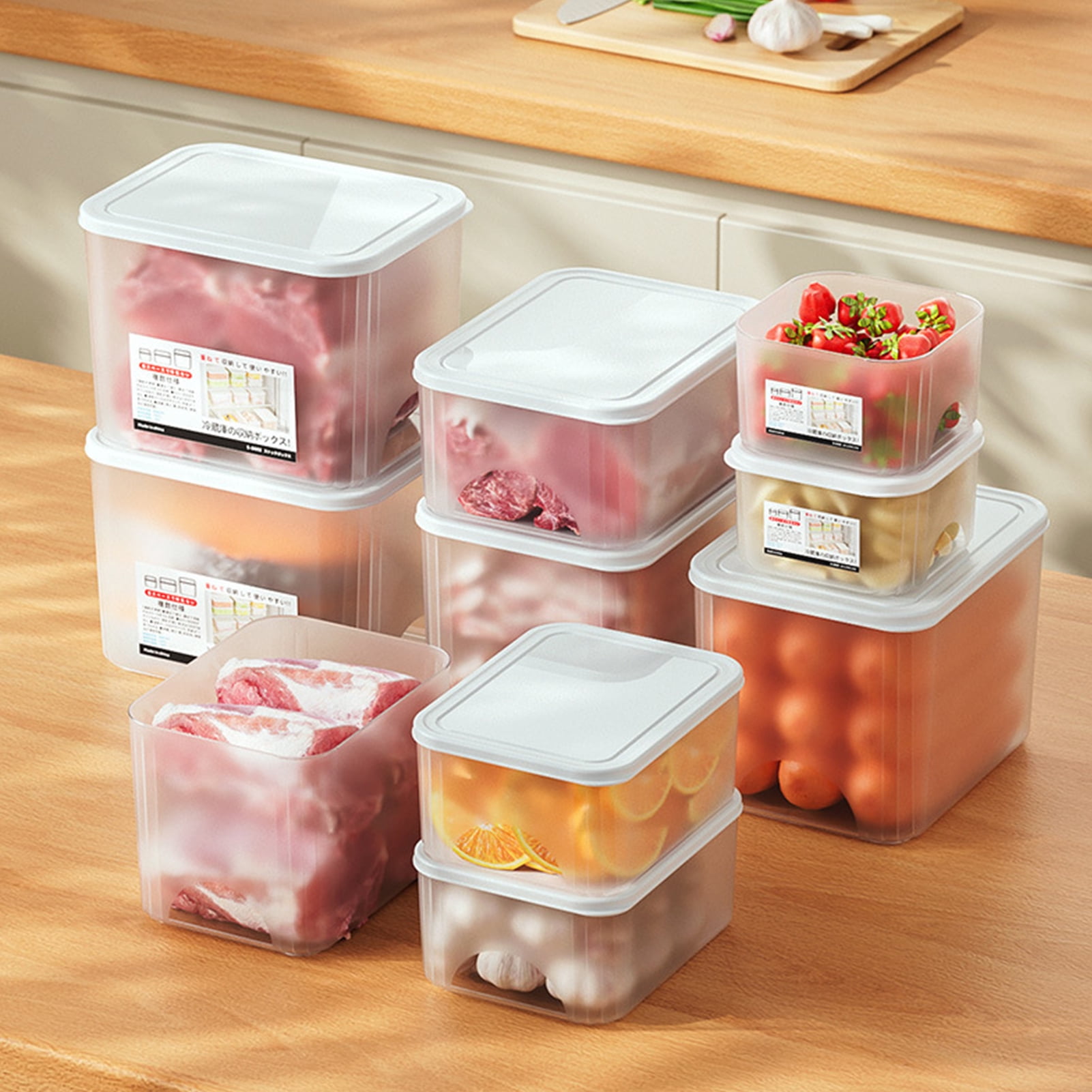 Food Storage Container with Lid Leak-Proof Sealed Crisper Box BPA-Free ...
