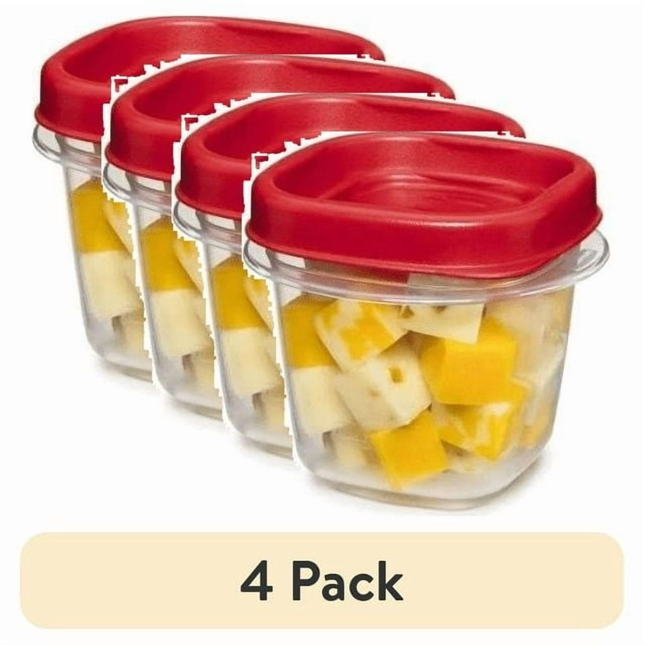 Food Storage Containers 4 Pack - 0.5 Cup Plastic Containers with Lids ...