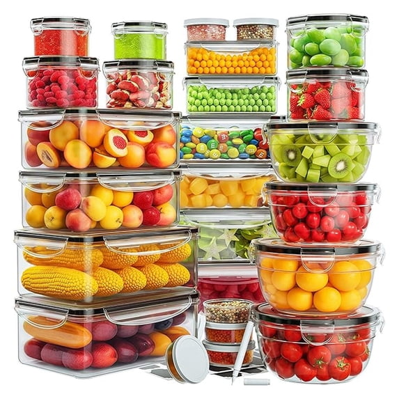 Food Storage Containers 52 Pack, Airtight Leakproof Containers with ...