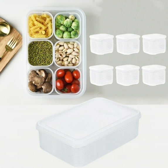 Food Storage Containers 6 PCS Airtight, BPA-Free Plastic Containers ...