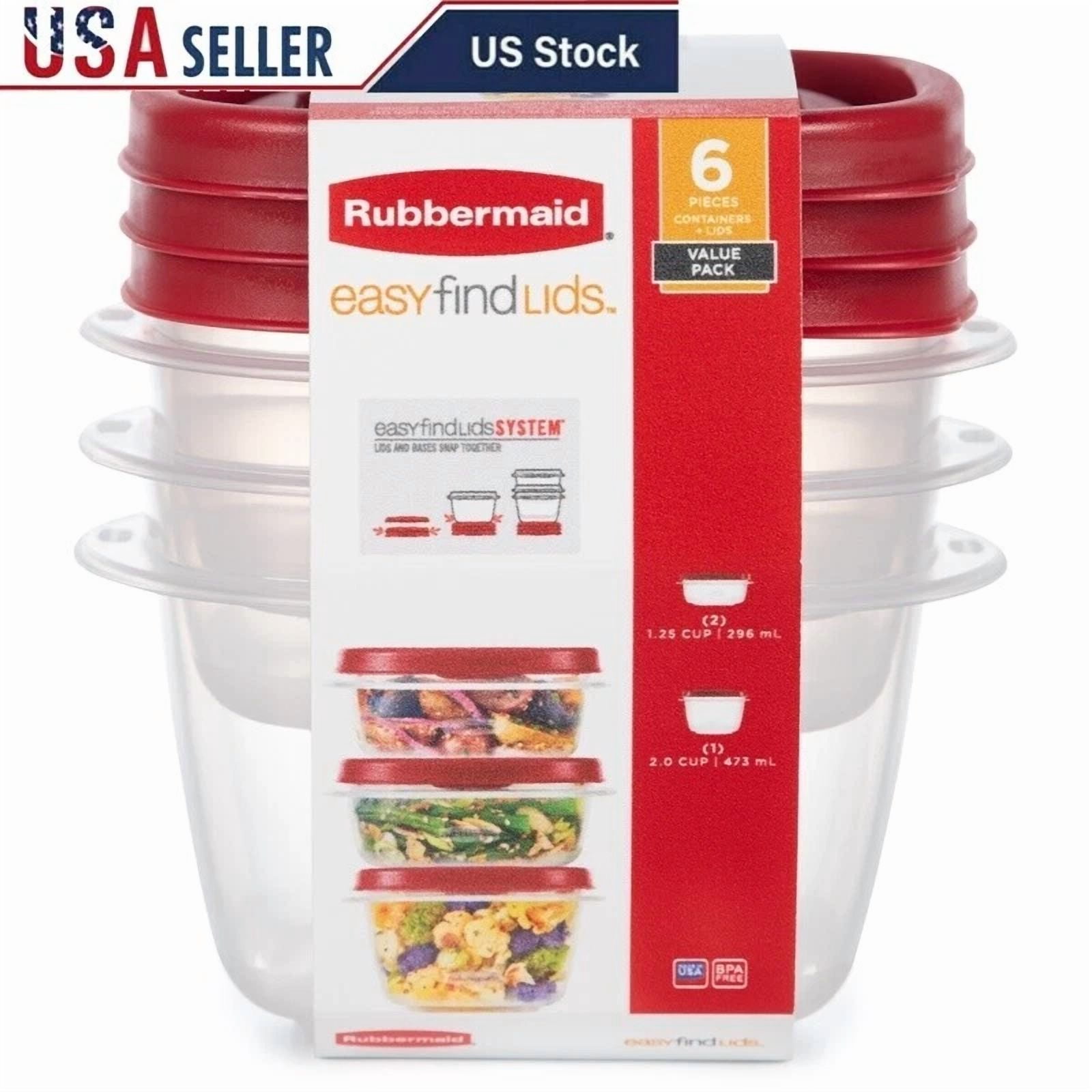 Food Storage Containers 6 Pcs Set Snap Lids Stackable Microwave Safe ...
