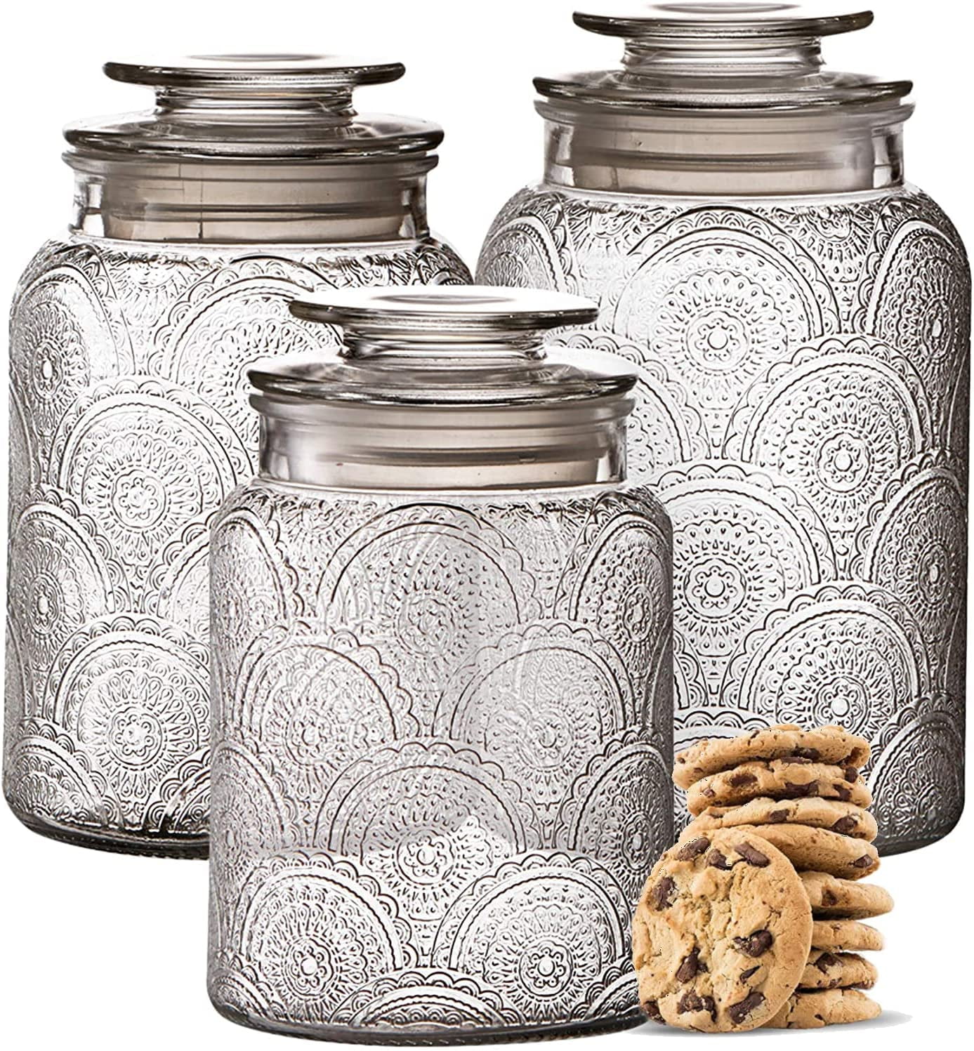 Food Storage Containers with Airtight Lids - Retro Design - Pantry ...