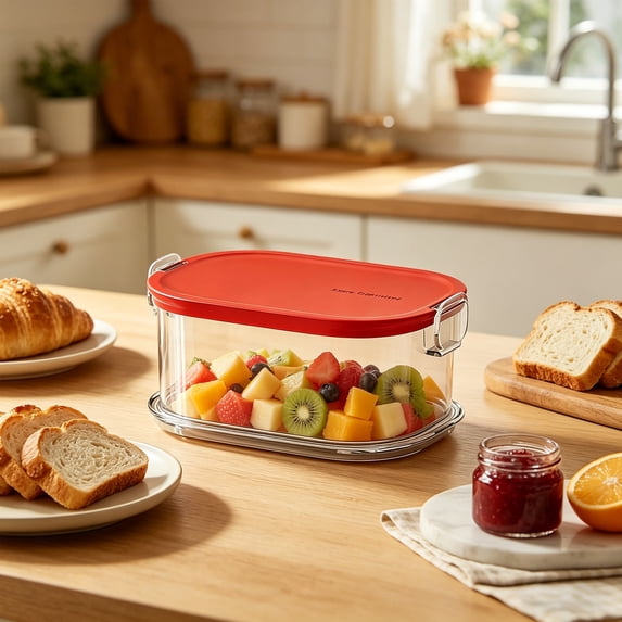 Food Storage Containers Airtight Plastic Freshness Lock With Stackable ...