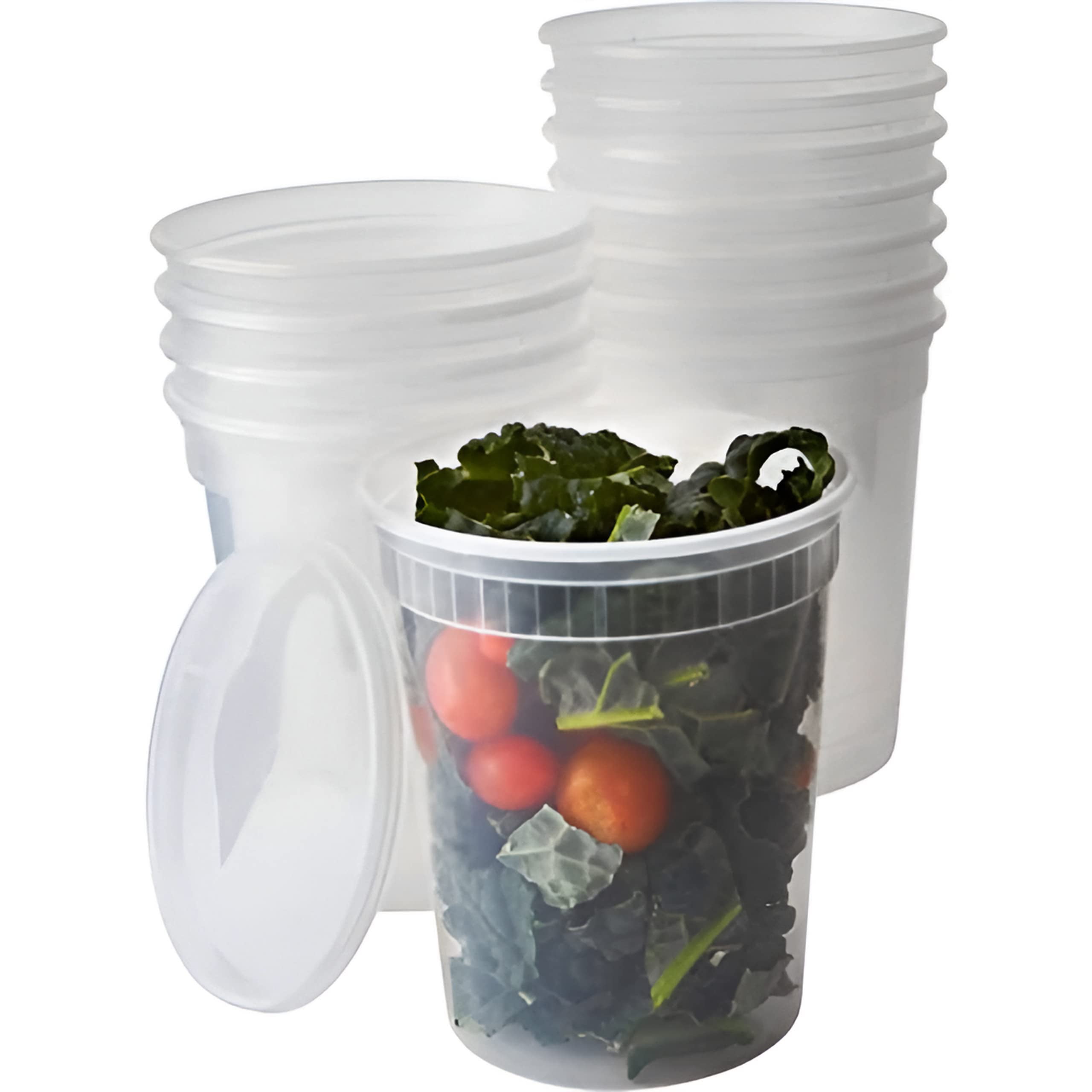 Food Storage Containers, BPA-Free Plastic, Deli Grade with Leakproof ...