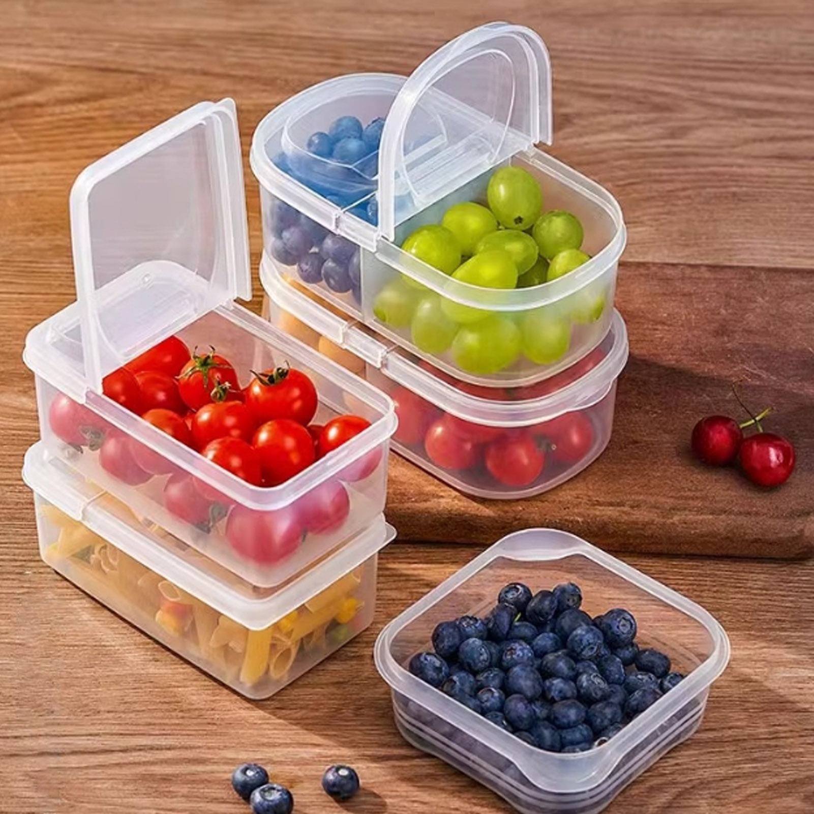 Food Storage Containers Fridge Produce Saver - Stackable Refrigerator ...