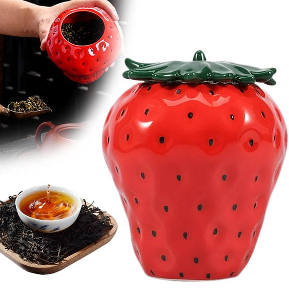Food Storage Containers,Home Decor Strawberry Shaped Jar Strawberry ...