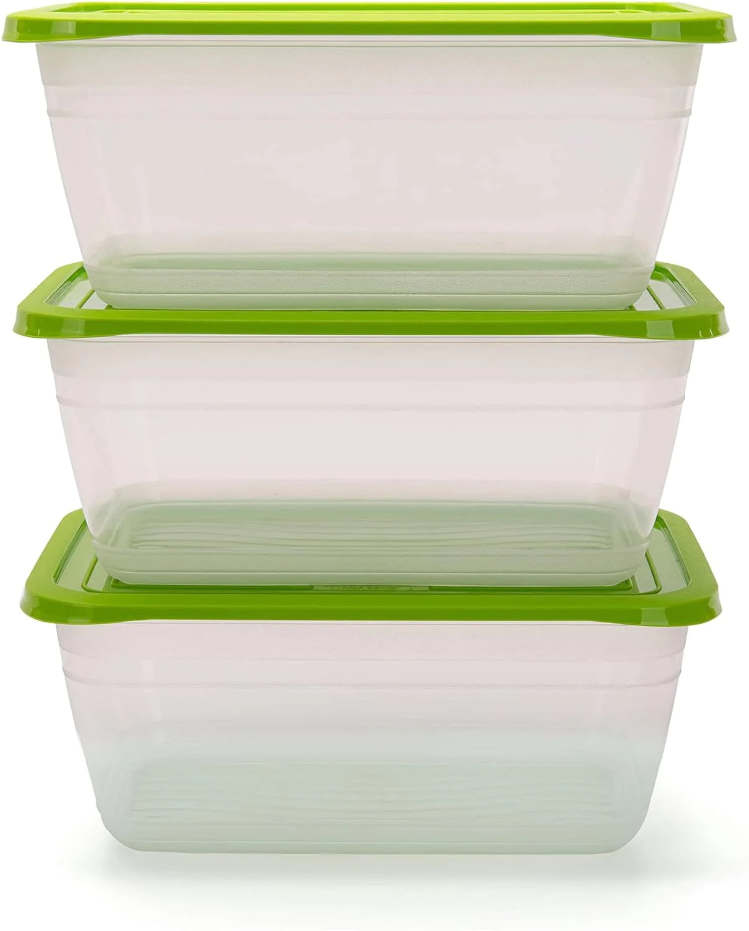 Food Storage Containers (Large 4L, 6 Piece - 3 Lids, 3 Containers ...