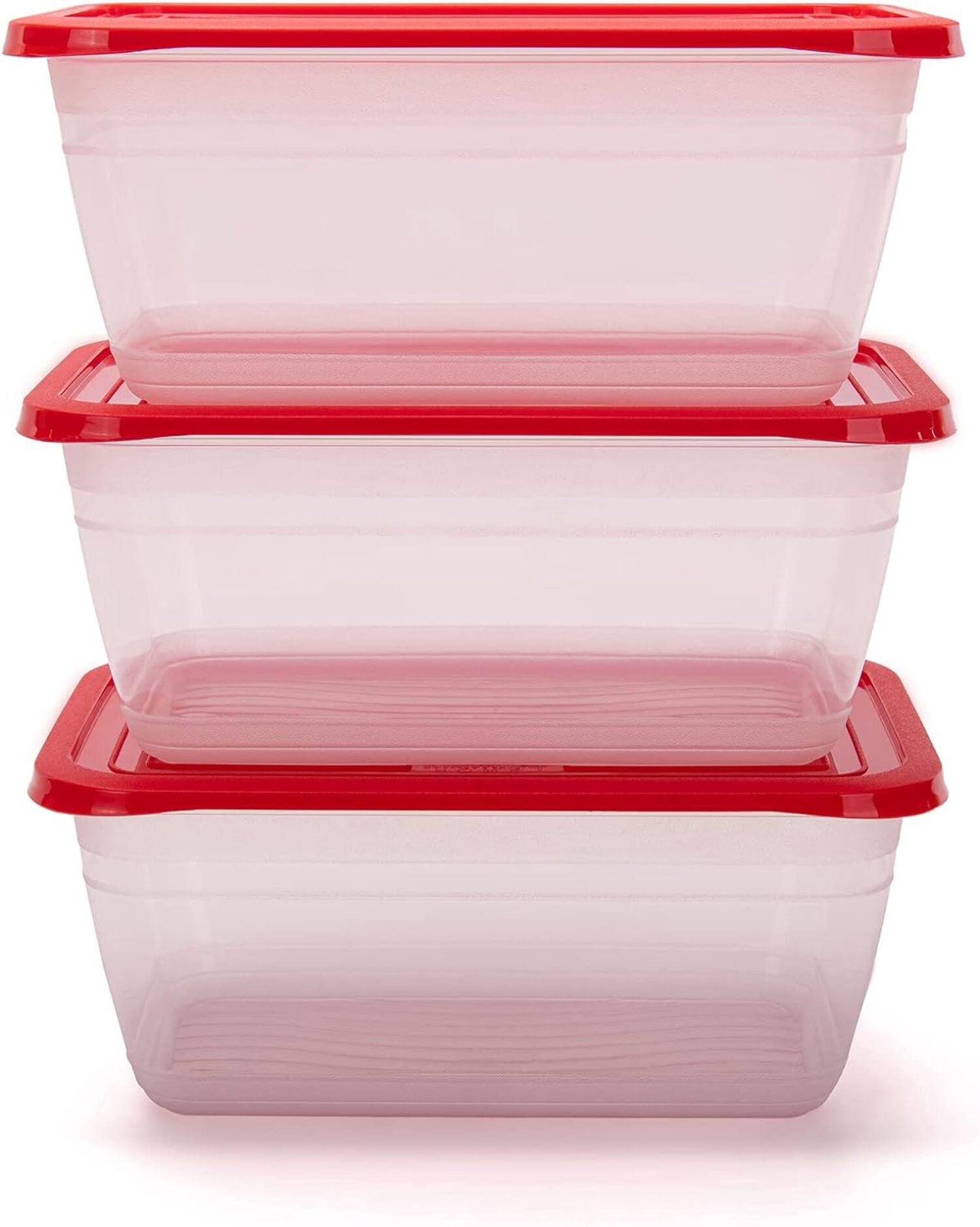 Food Storage Containers (Large 4L, 6 Piece - 3 Lids, 3 Containers ...