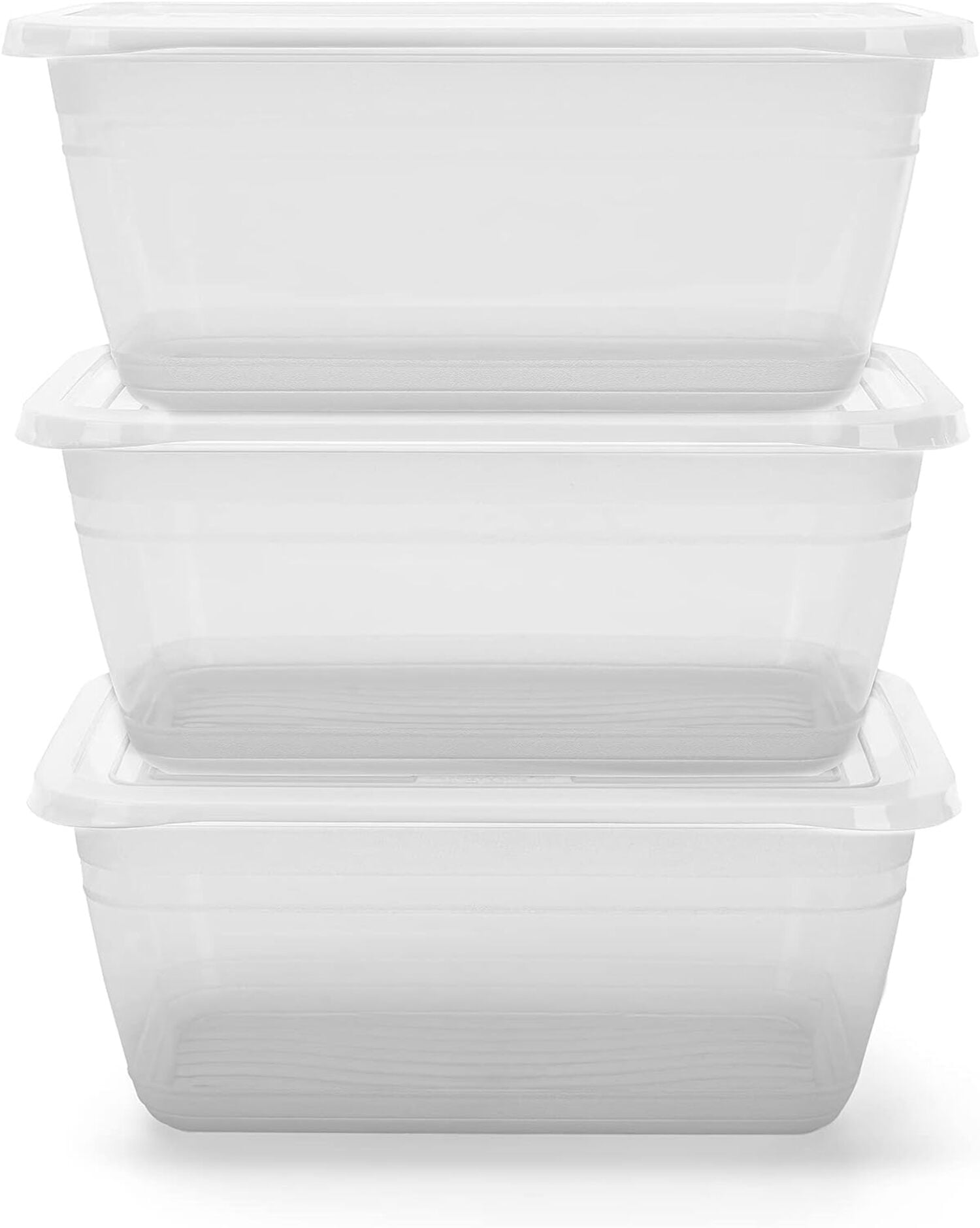 Food Storage Containers (Large 4L, 6 Piece - 3 Lids, 3 Containers ...