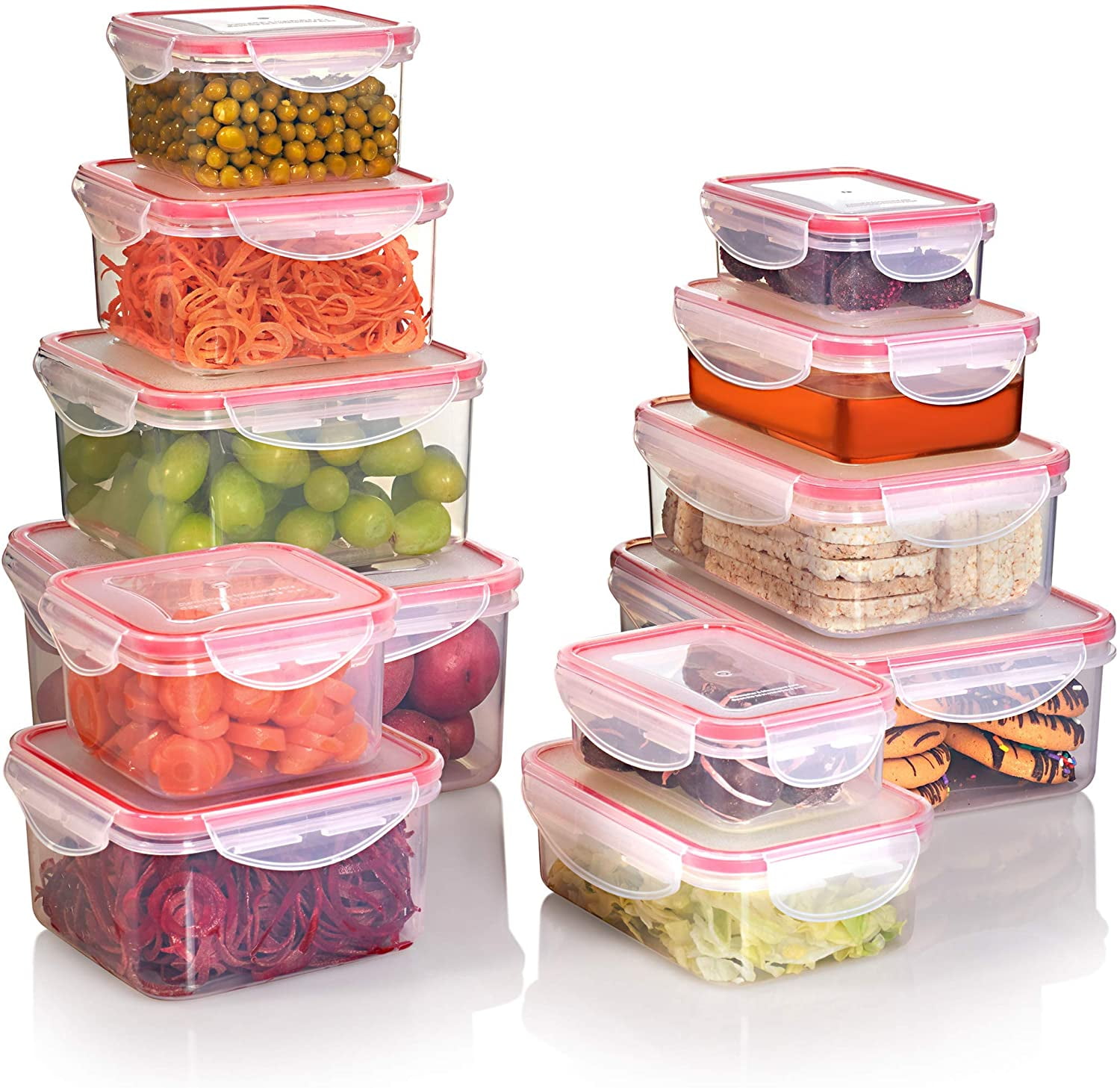 Food Storage Containers with Lids – 12 Pack Set (24 Pieces Total ...