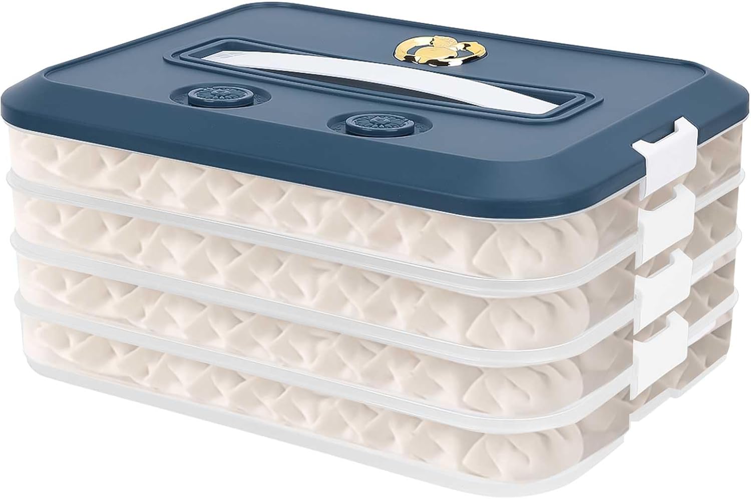 Food Storage Containers with Lids, 4-Layer Stackable Snack Container ...