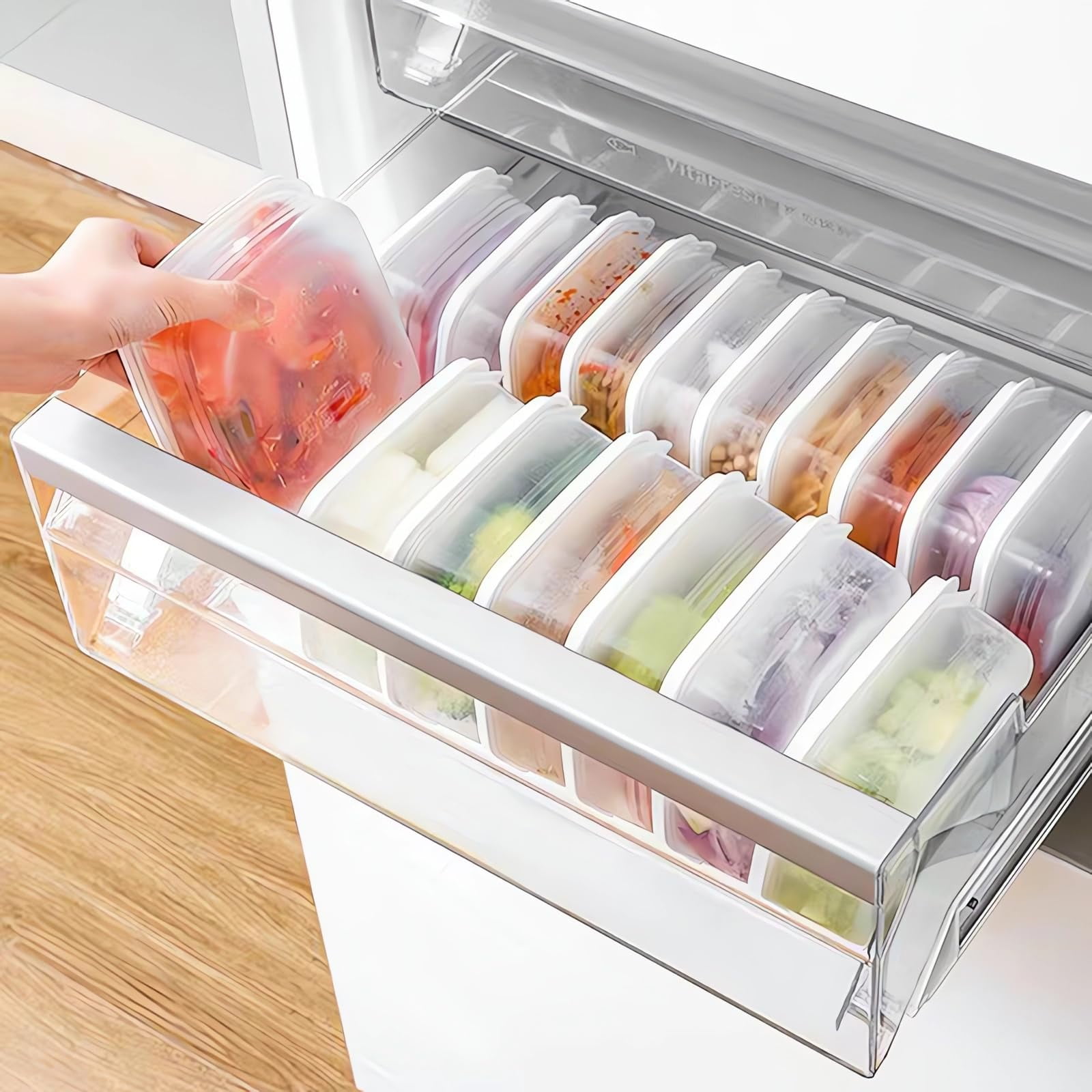 Food Storage Containers with Lids - 650ml Takeout Meal Prep Containers ...