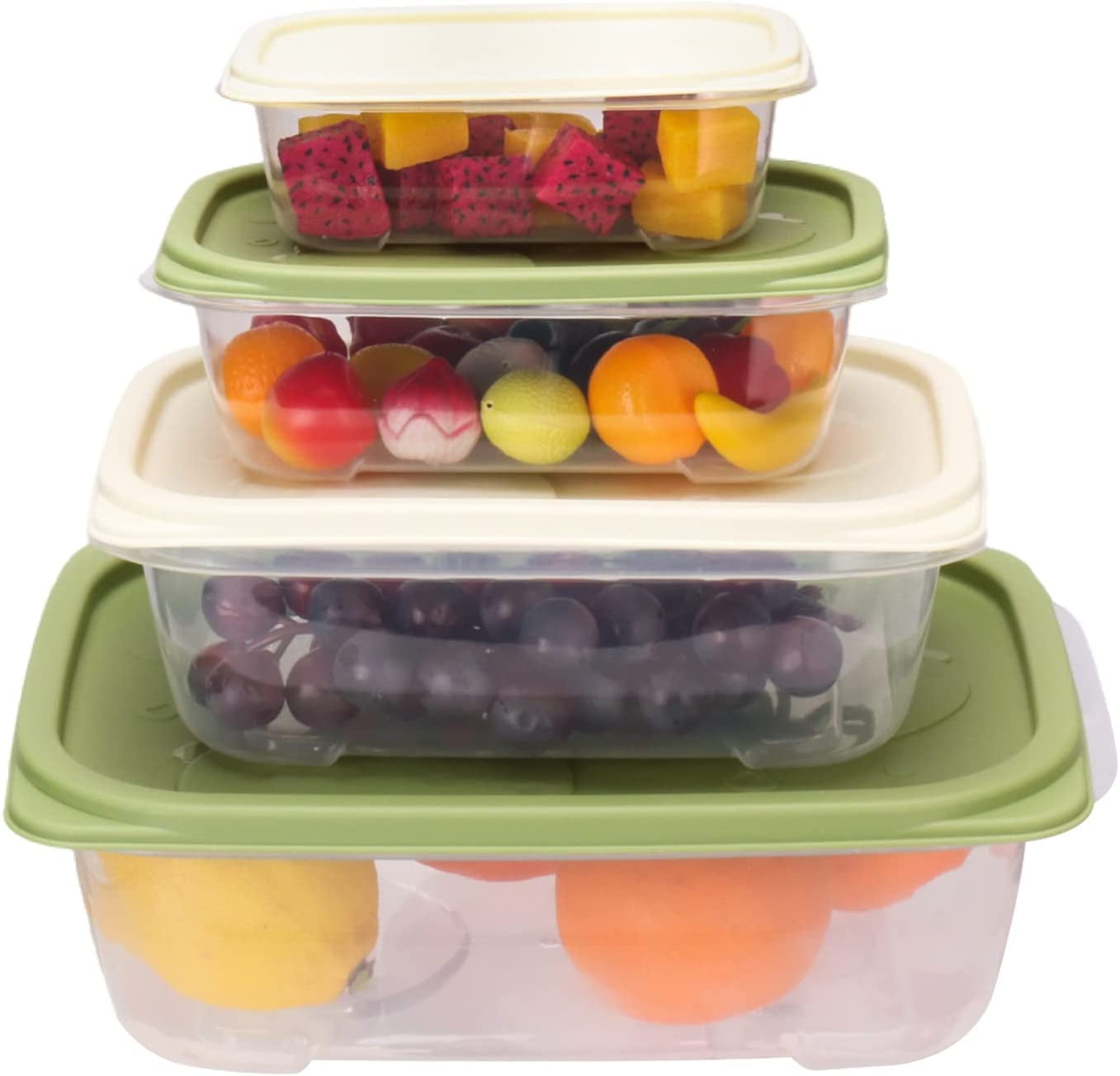 Food Storage Containers with Lids - Plastic Nesting Containers for Food ...