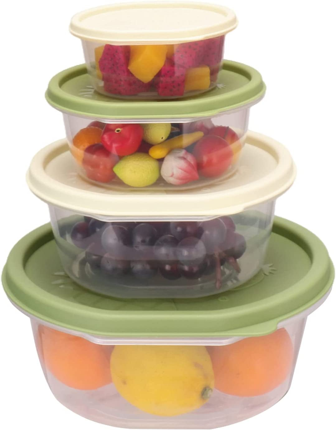 Food Storage Containers with Lids - Plastic Serving Bowls - BPA Free ...