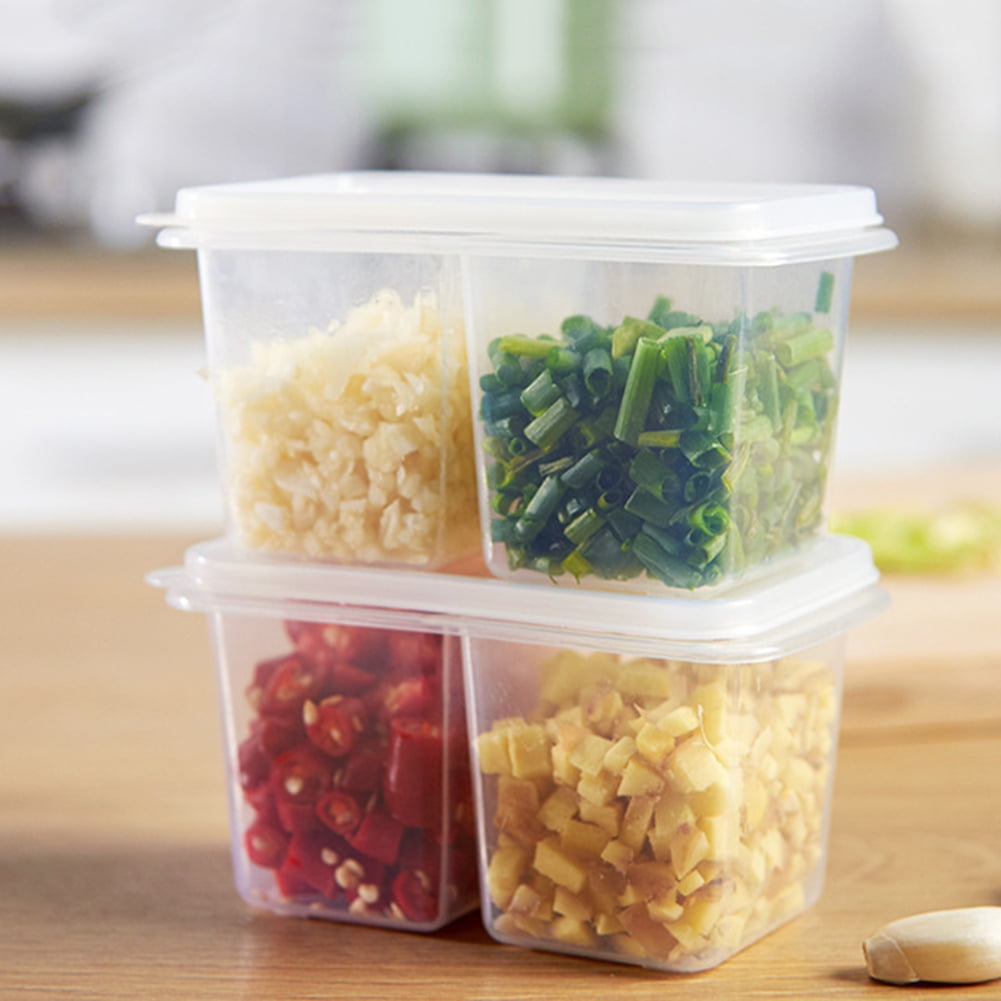 Food Storage Containers Produce Saver with Lids, Stackable Refrigerator ...