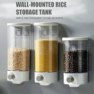 CNCEST Rice Dispenser Wood Rice Storage Container Kitchen Food ...