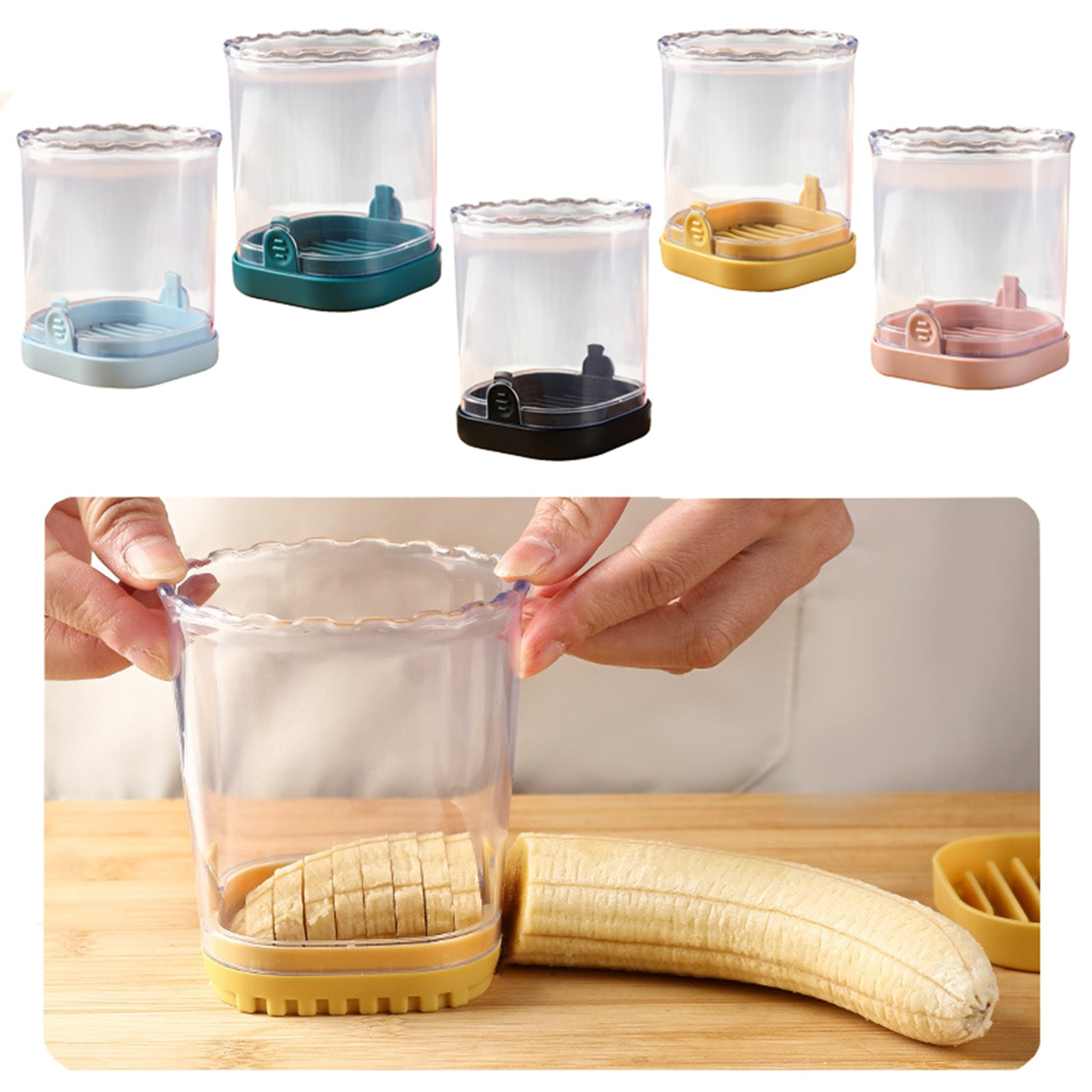 Food Storage Containers,Stainless Steel Slicing Cup Strawberry Banana ...