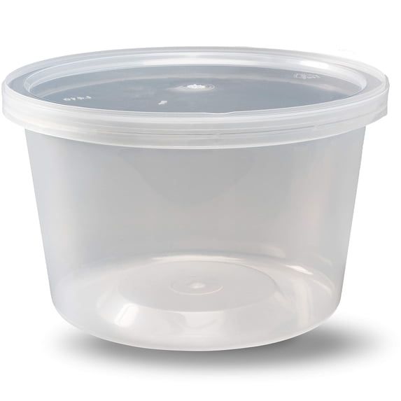 Food Storage Containers with Lids 32 oz Quart Pack of 24 Leak-Proof ...