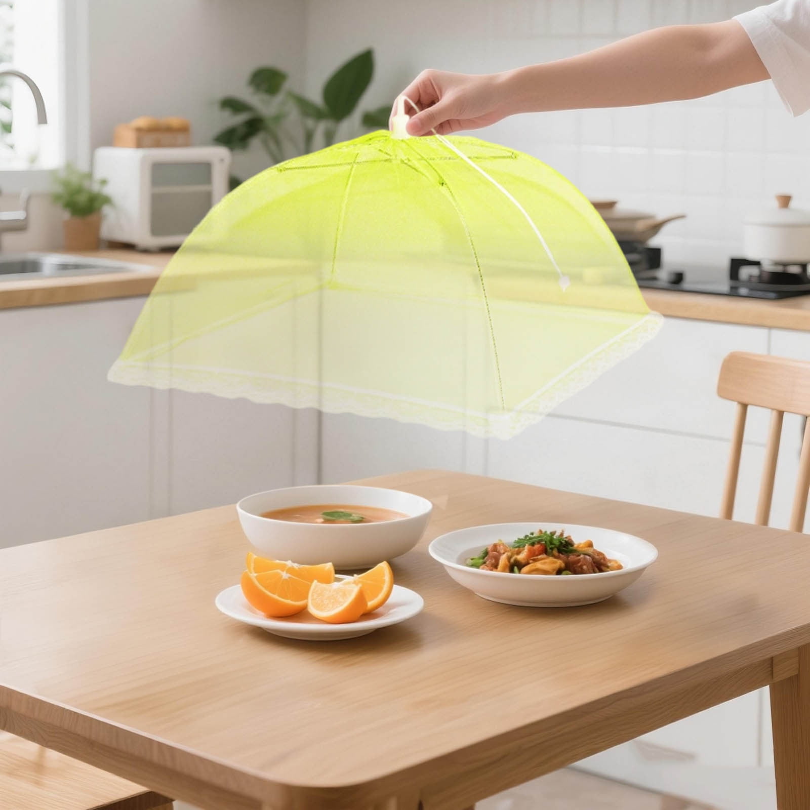 Food Storage Covers Up Mesh Cover For Food Reusable Foldable Cake ...