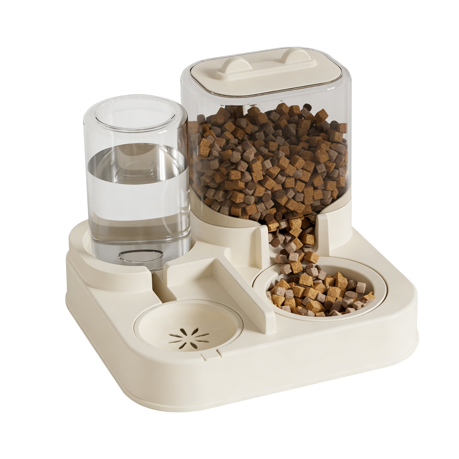 Food Storage Dispenser, Compatible for Feeder Cat Dog Feeding Cats ...