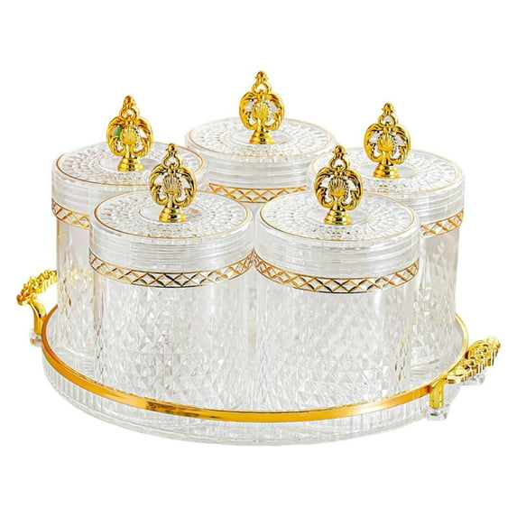 Food Storage Jar Airtight Lid Spice Container with Easy Clean Plastic ...