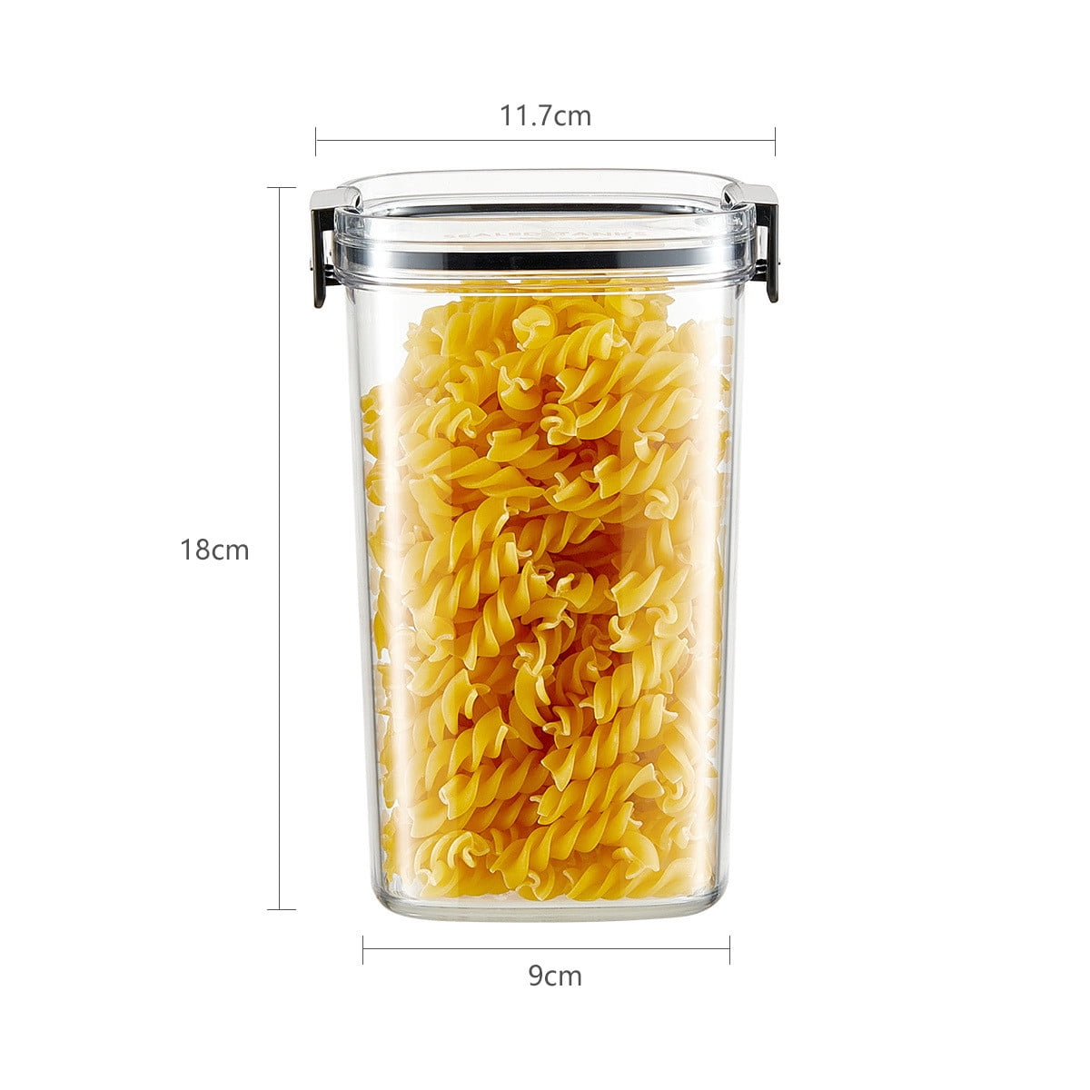 Food Storage Jar, Grain Canister, Glass Material, Double Sealed ...