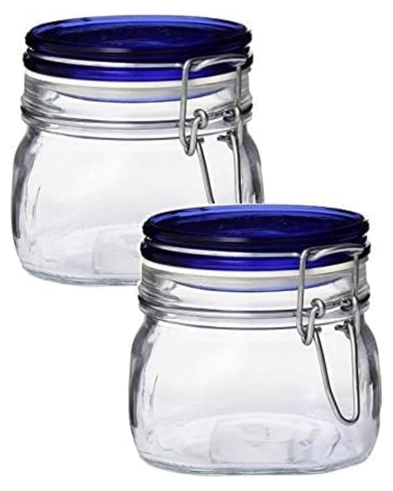 Food Storage Jars 2 Pack, 17 Oz Glass Jars with Airtight Seal - Fido ...