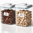 Food Storage Jars 2650ml / 2.8qt *2 Pet Kibble Cereal Rice Organizer ...