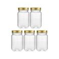 Food Storage Jars Gold 5 Pack 16 Ounce - Walmart.com