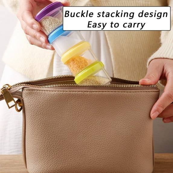 Food Storage Organizer Set 6-Pack Mini Clear Jars with Leakproof Lids ...