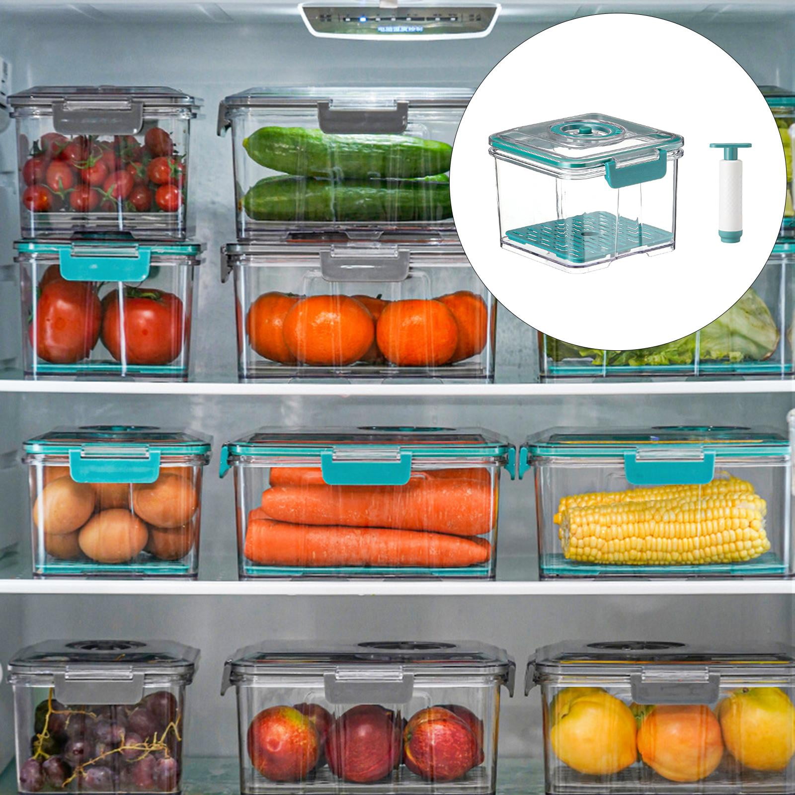 Food Storage PP Clear Organizer with Lid Portable Pantry Vacuum ...