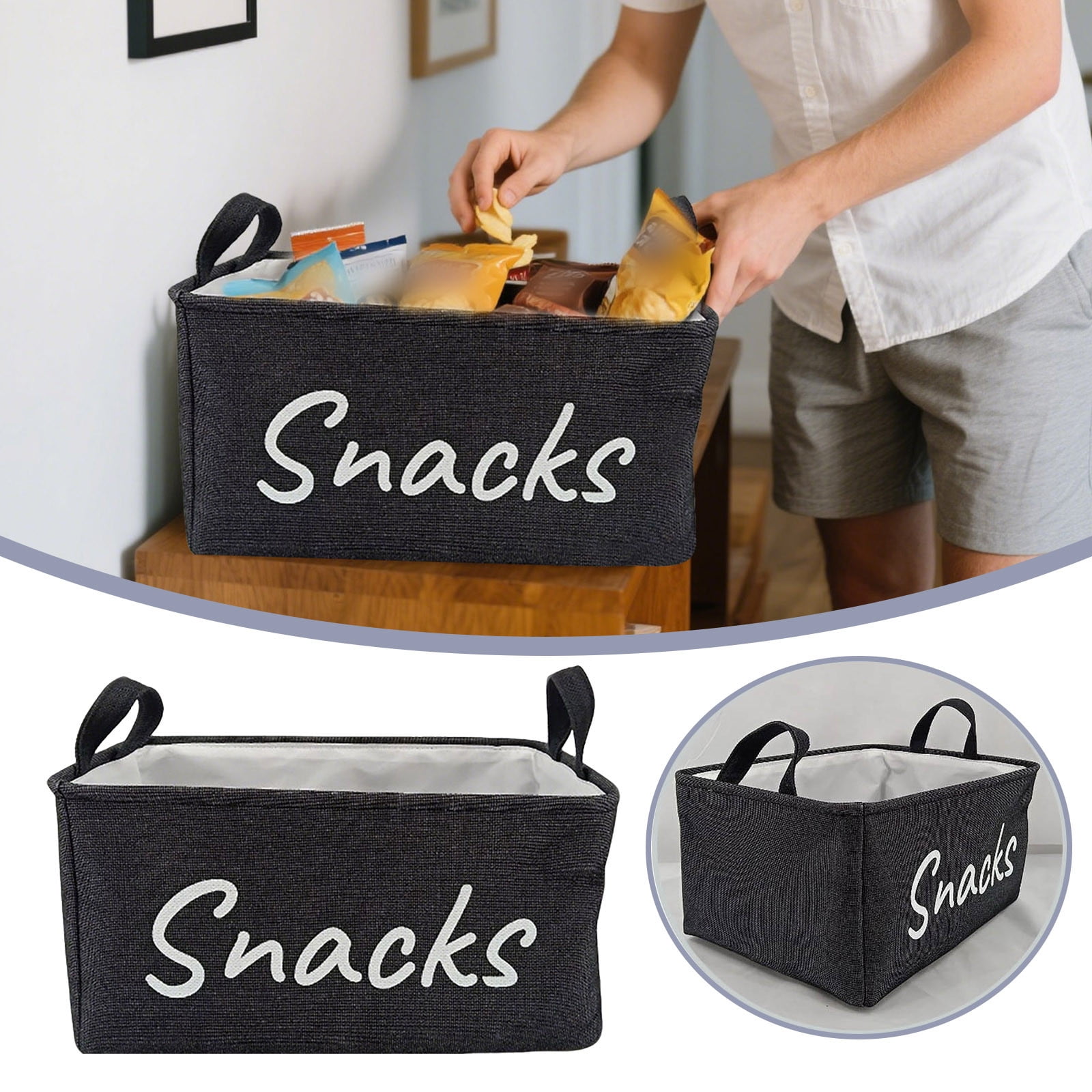Food Storage Room Snack Countertop Snack Storage Imitation Linen Snack ...