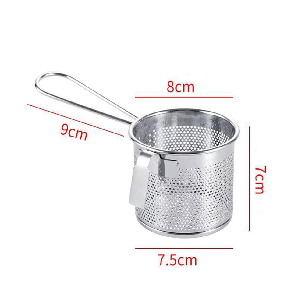Food Strainer, Mesh Pasta Basket with Handle, Pasta Strainer Stainless ...