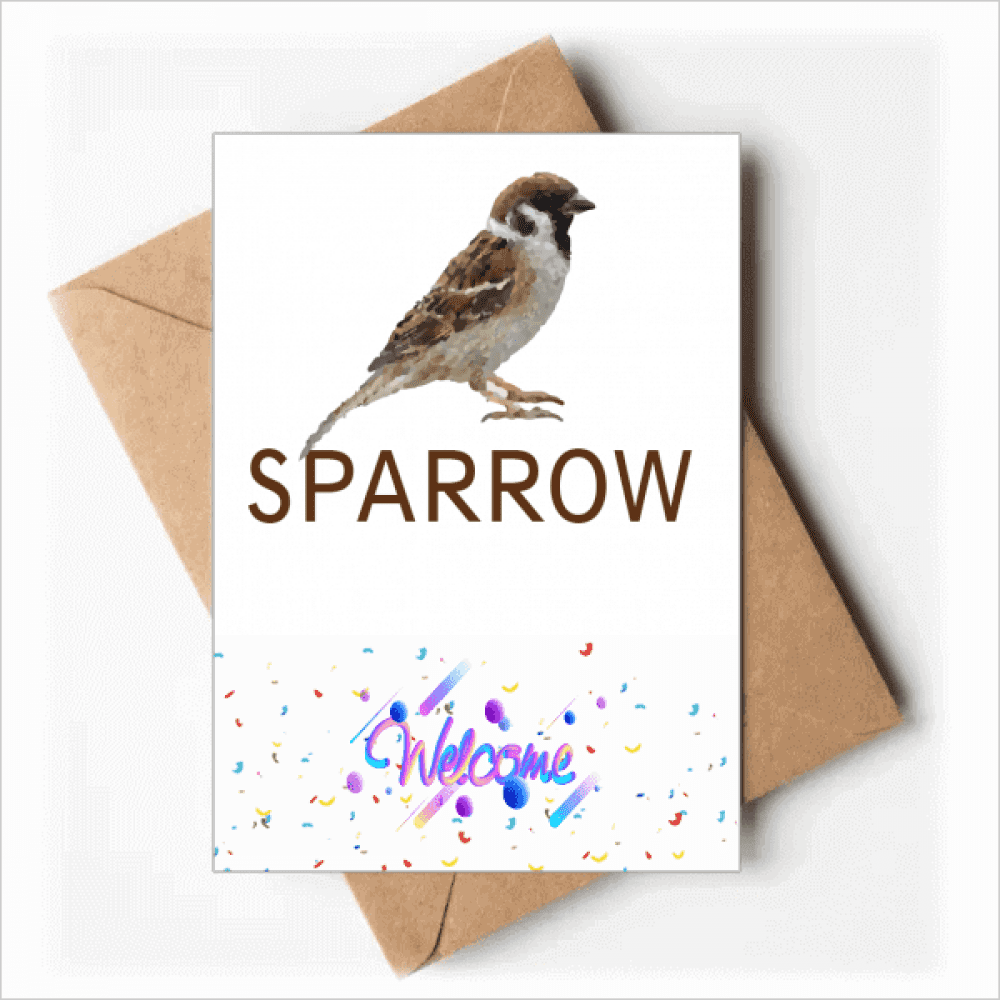 Food Support Sparrows Birds Welcome Back Greeting Cards Envelopes Blank - Walmart.com