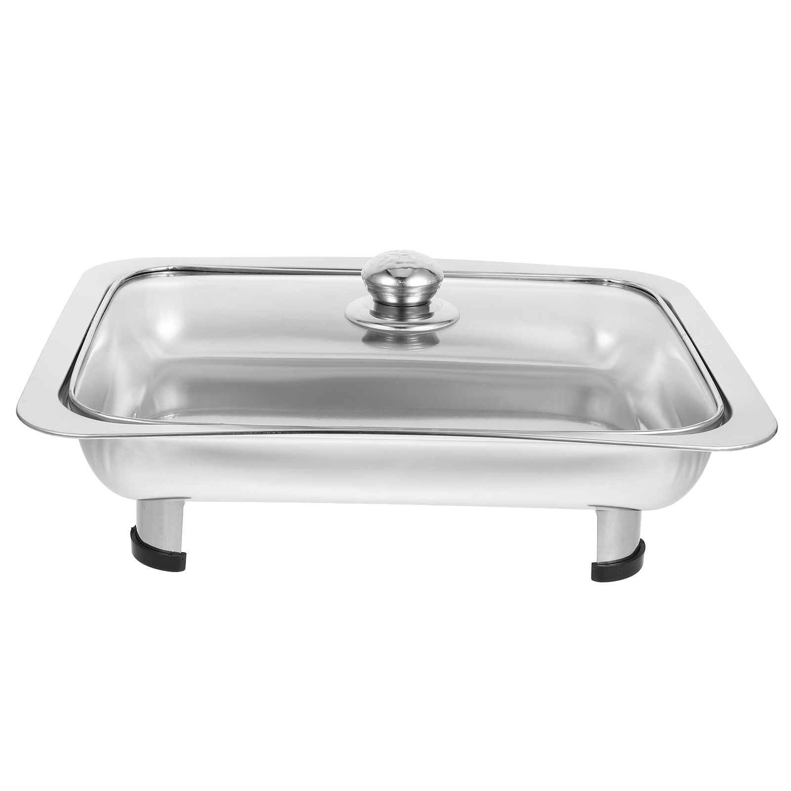 Food Table Steel Buffet Stainless Side Dish Container Canteen Tray ...